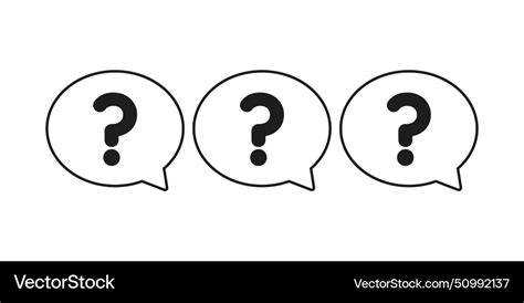 Speech Message Bubbles With Question Marks Chat Vector Image