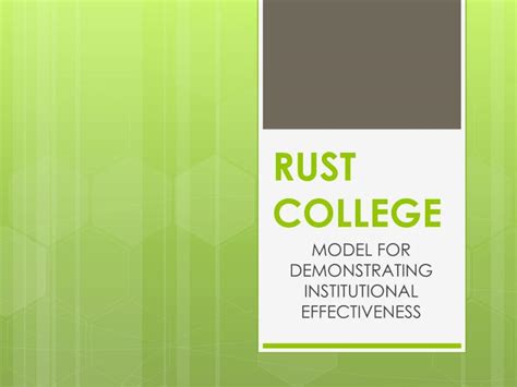 PPT RUST COLLEGE PowerPoint Presentation Free Download ID