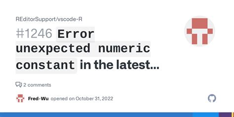 `error Unexpected Numeric Constant` In The Latest Update On Macos
