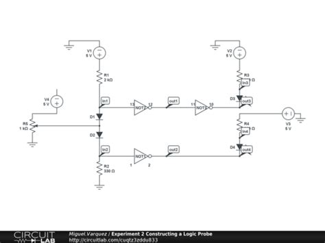 Experiment 2 Constructing A Logic Probe Circuitlab