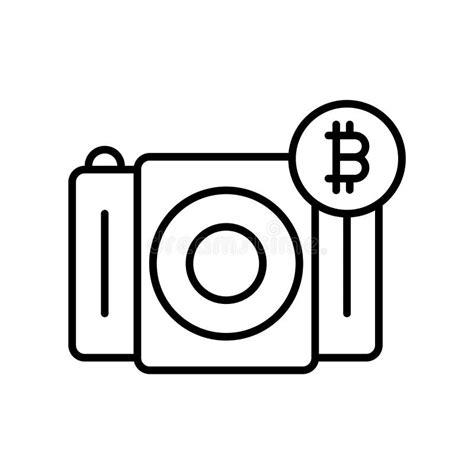 Bitcoin Icon Vector Isolated On White Background Bitcoin Sign Thin Line Design Elements In