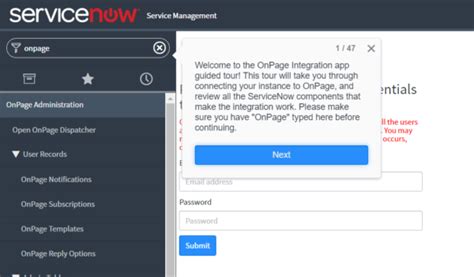 ServiceNow Quick Start Guide OnPage Corporation