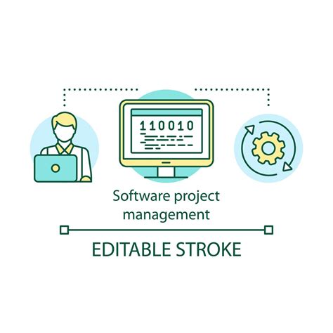 Software Project Management Concept Icon Programmer Developer Work Application Development