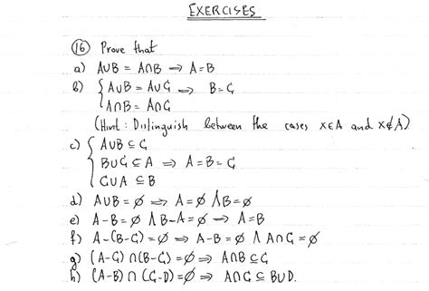 Solved EXERCISES 6 Prove That A AUB AnB A B B AUB Chegg Com