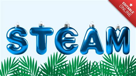 Steam New Year Balls Font Text Effect Generator