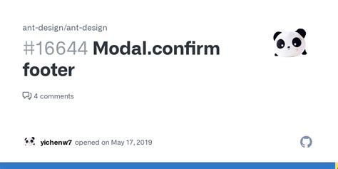 Modal Confirm Footer Issue Ant Design Ant Design GitHub