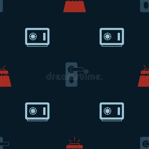 Set Fire Sprinkler System Fingerprint Door Lock And Safe On Seamless