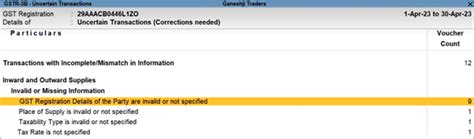 Rel 3 0 GSTR 1 GSTR 3B Exceptions Resolutions TallyHelp