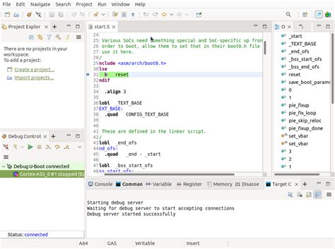 Debugging U Boot With Arm Development Studio Altera Fpga Developer Site