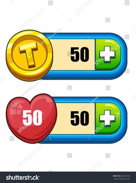 Mobile Game 2d Assets Map Ui Stock Vector Royalty Free 686655520