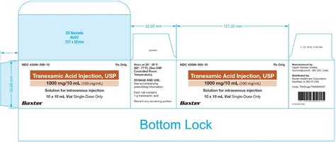 Tranexamic Acid Baxter Healthcare Corporation Fda Package Insert
