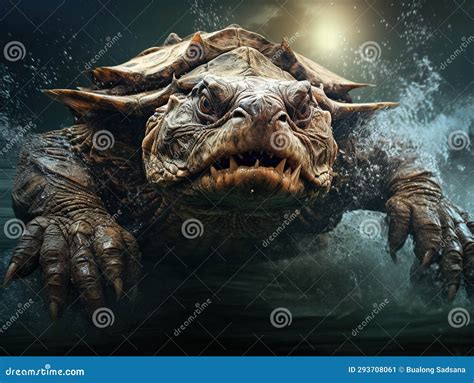 Alligator Snapping Turtle Stock Illustration Illustration Of Scavenger 293708061