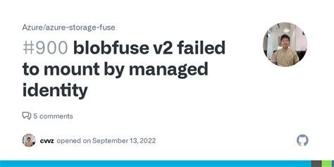 Blobfuse V2 Failed To Mount By Managed Identity · Issue 900 · Azureazure Storage Fuse · Github
