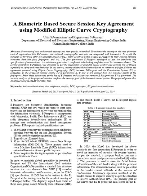 2015 A Biometric Based Secure Session Key Agreement Pdf Biometrics Fingerprint