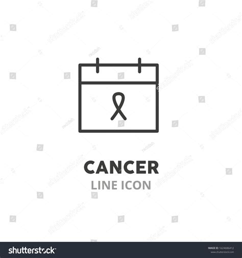 Cancer Symbol Thin Line Icon Cancer Stock Vector Royalty Free Shutterstock