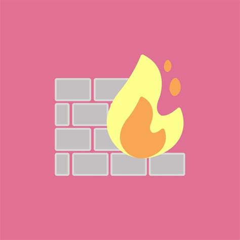 Premium Vector Firewall Security Logo Vector Illustration Flat Design