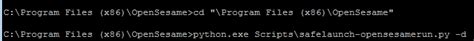 opensesamerun exe is not working · issue 607 · open cogsci opensesame