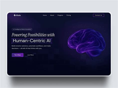 Aivio Ai Website Hero Section Design By Khuram On Dribbble