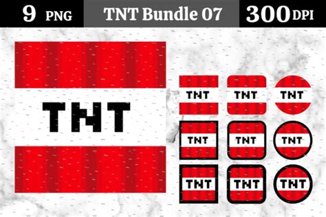 Minecraft TNT Printable PNG Tnt07 Afbeelding Door Momstercraft Creative Fabrica