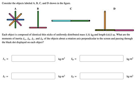 Solved Consider The Objects Labeled A B C And D Shown In Chegg Com