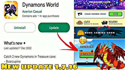 Dynamons World New Update 1 7 16 2 New Dynamons Increase 50 Lvl🤩