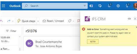 CRM Panel Outlook Desktop Vs Outlook Web Vs Outlook App On IOS Errors And Limitations IFS
