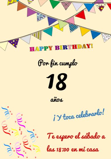 Invitaciones De Cumpleaños De 18 Años Para Mujeres Gratis