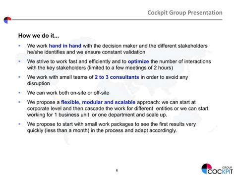Executive Summary Cockpit Ppt