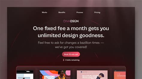 Free Landing Page For Design Subscription Figma