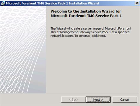 Slipstreaming Tmg Server 2010 With Service Pack 1 And Software Update 1