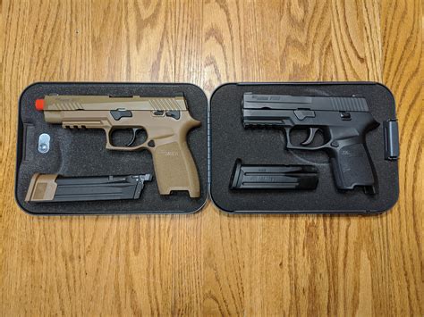 My M17 And My P250 Tan For Squirmishes And Black For The Range R