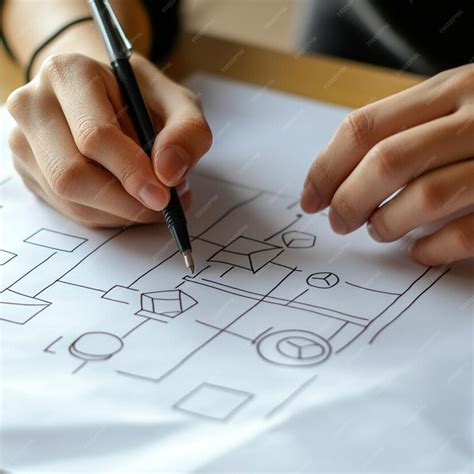 A Person Using A Flowchart To Map Out Potential Solutions And Decision