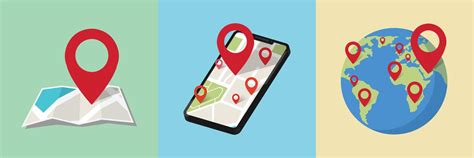 Smartphone Mobile Gps Navigation Vector Illustration Isolated Map Icon With Pin Gps Vector Flat