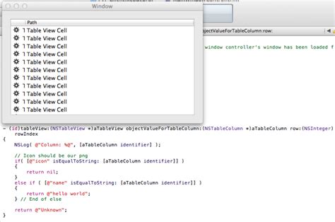 Objective C Nstableview Only Displaying Table View Cell Stack