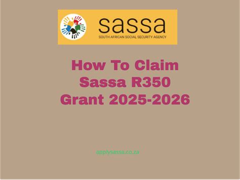 How To Claim Sassa R350 Grant 2025 2026 SASSA Grant 2025