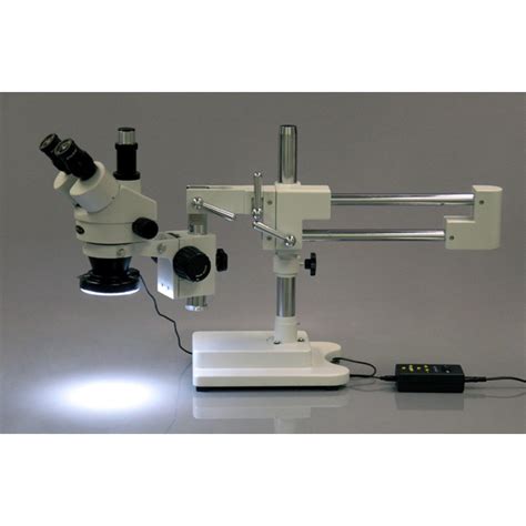 Amscope 3 5x 90x Trinocular Stereo Microscope With 4 Zone 144 Led Ring Microscope Central