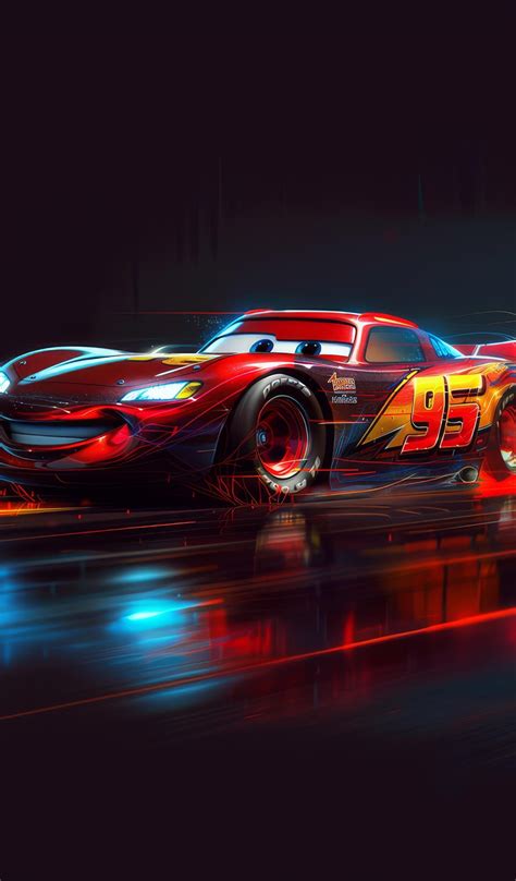 4k Hd Wallpaper Spotlit Pixar Style Lightning Mcqueen Queens