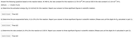 Solved Answer The Following Questions Based On The Reaction Chegg