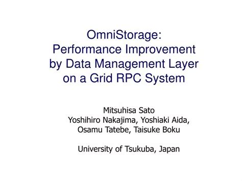 Ppt Omnistorage Performance Improvement By Data Management Layer On