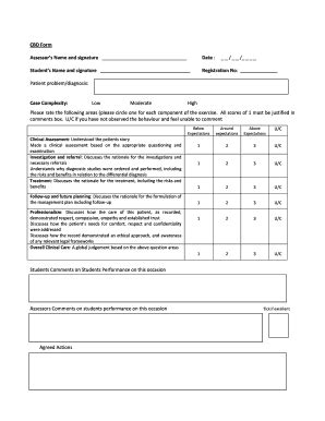 Case Based Discussion Form Fill And Sign Printable Template Online