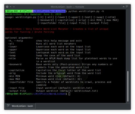 Wordlistgen Super Simple Python Word List Generator For Fuzzing And