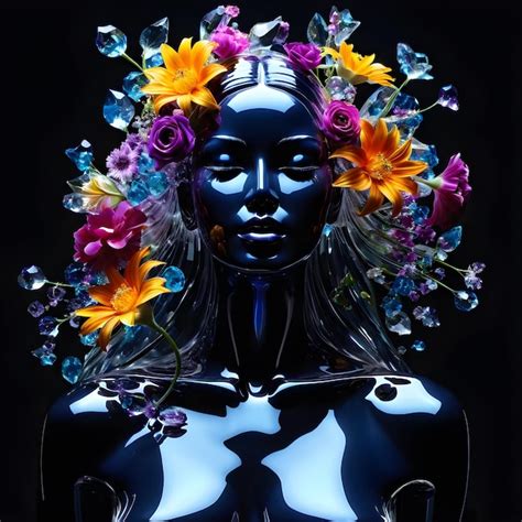 Premium Photo The Crystal Transparent Woman Figure Is Truly A Sight To Behold As She Seems To