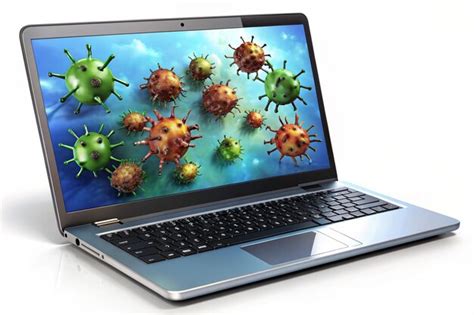 premium photo computer virus bugs clip art infested laptop with nasty