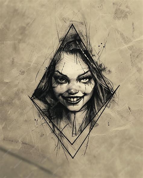 Premium Vector Tattoo Design In A Triangle