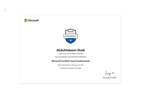 abdulhakeem shaik on linkedin azurefundamentals microsoftcertified cloudcomputing microsoft