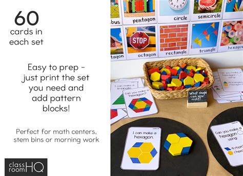 D Shape Pattern Block STEM Challenge Cards Australian Teachers Marketplace