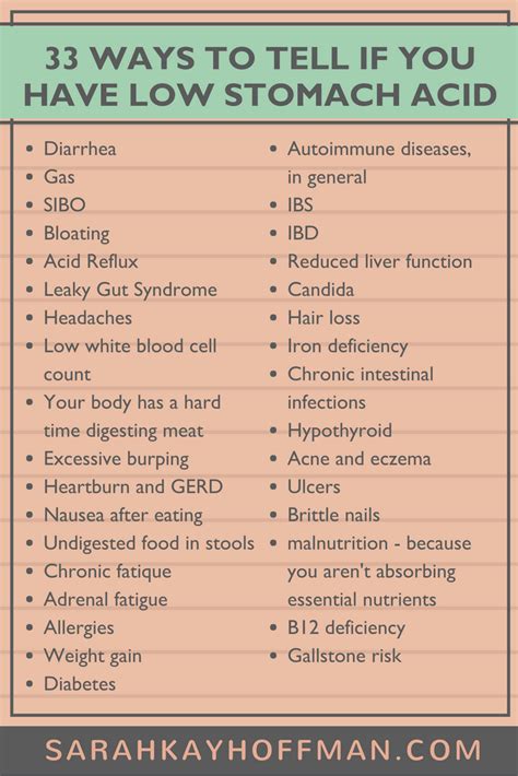 33 Ways To Tell If You Have Low Stomach Acid A Gutsy Girl®