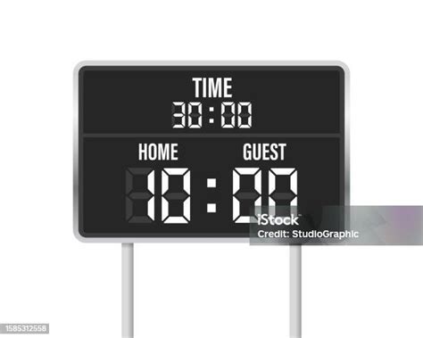 득점판 숫자 카운트 타이머 숫자 다운 날짜 메카닉 패널 카운트 다운 경기장 경기 골 축구 스포츠 게임 무승부 벡터 디자인 벡터 그림 점수판에 대한 스톡 벡터 아트 및 기타