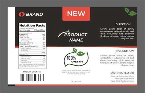 Premium Vector Product Packaging Label Template Design