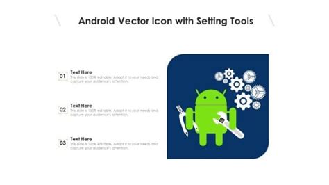 Android Vector Icon With Setting Tools Powerpoint Templates Slides And